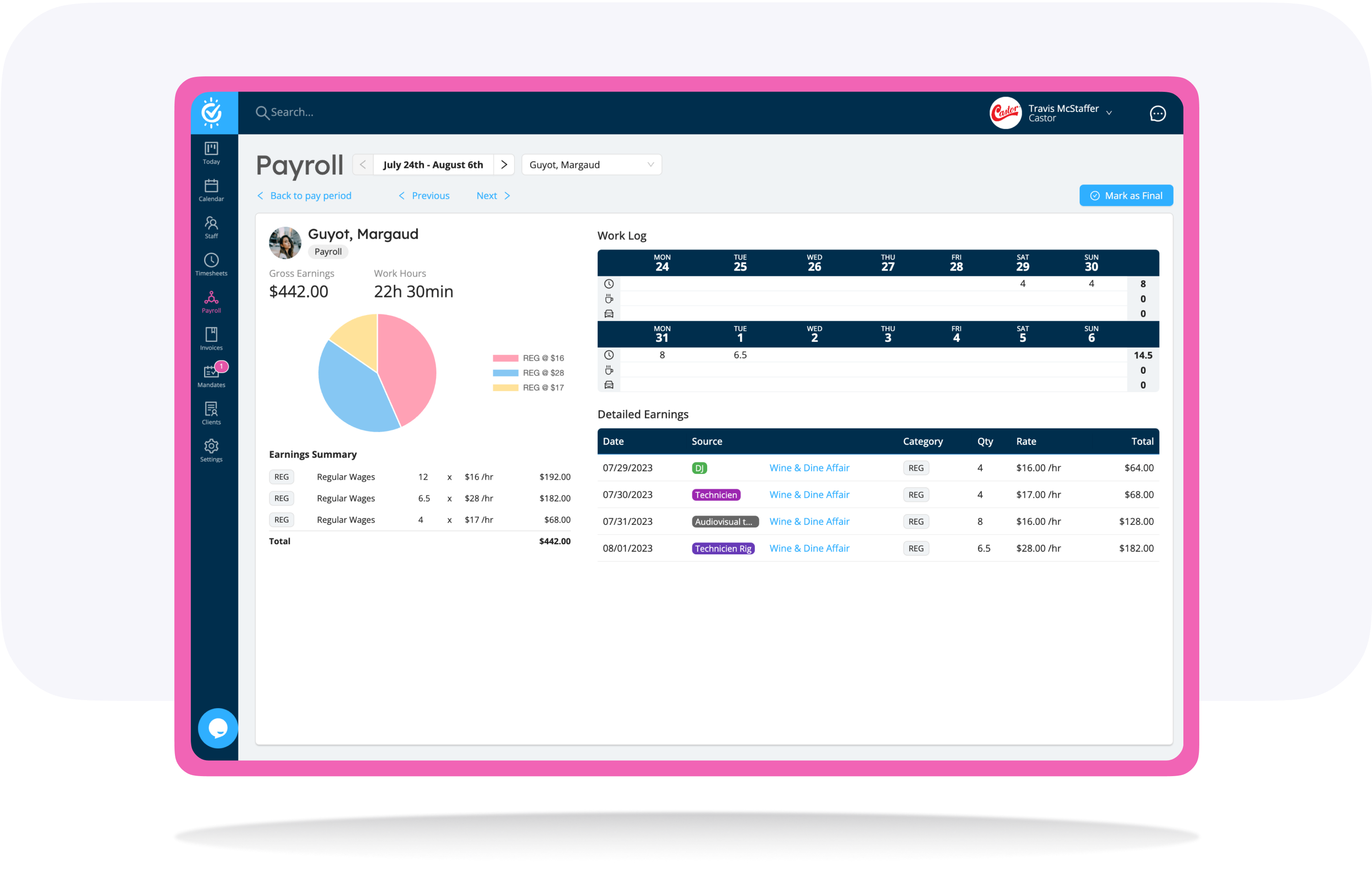Payroll | Workstaff Shift Scheduling & Workforce Management