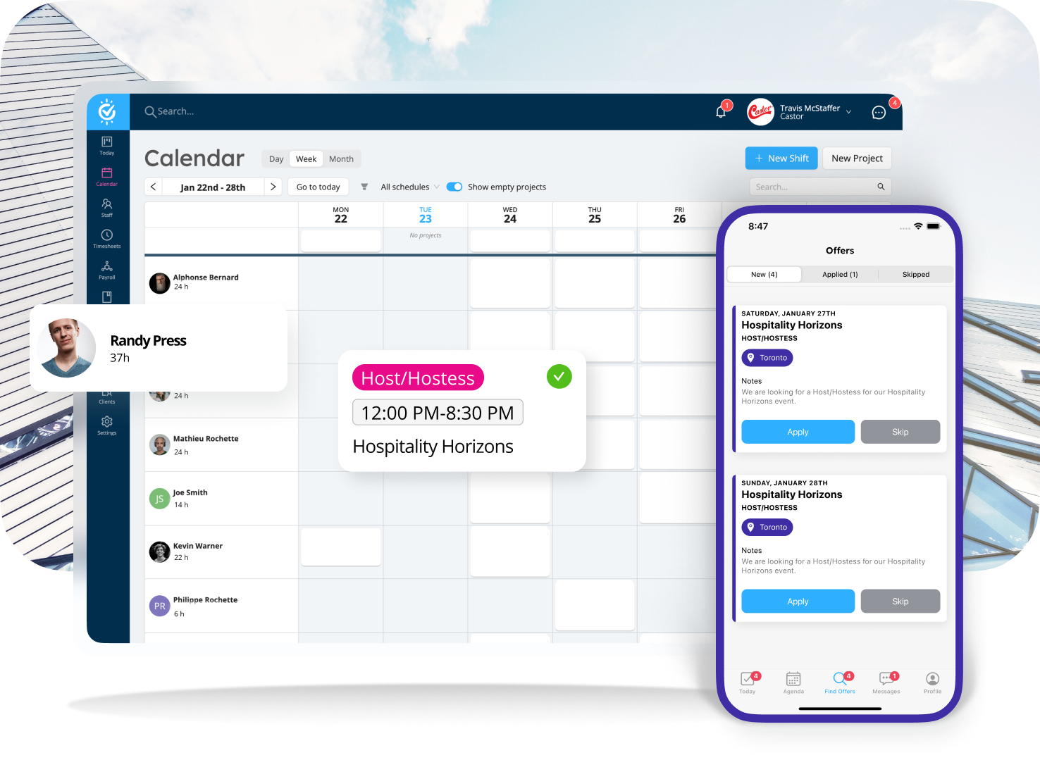 Hospitality Staff Software | Workstaff Planning & Scheduling App